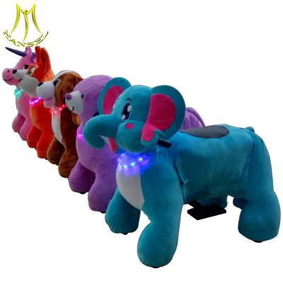 China Hansel plush toy motorized animals and zoo animal scooter battery operated with coin operated ride on horse for sale