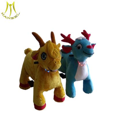 China Hansel  hot in shopping mall stuffed ride on kids battery powered animal bikes for sale