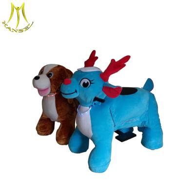 China Hansel  shopping mall indoor electric toys animal walking toys and coin operated plush outdoor ride walking for sale
