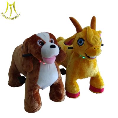 China Hansel  High quality with CE   Hansel electronics plush electrical animal toy car for sale