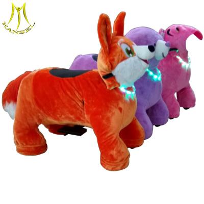 China Hansel coin operated animal scooter and elephant plush walking animal ride with motorized plush riding animals for sale
