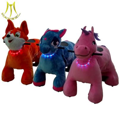 China Hansel animal unicorn on wheels plush mall rides and kids animal electric rides with battery operated ride on animals for sale