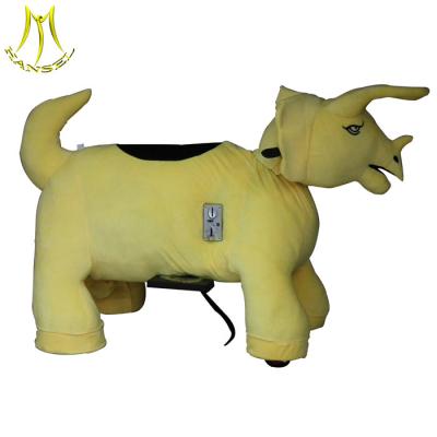 China Hansel kiddie rides coin operated machine and animal rideable toys from china with plush motorized animals for sale for sale