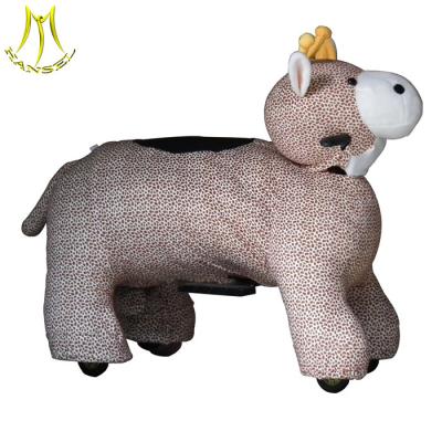 China Hansel animal rides for kids and ride on toy unicorn plush motorized animals with park amusement stuffed animal scooter for sale
