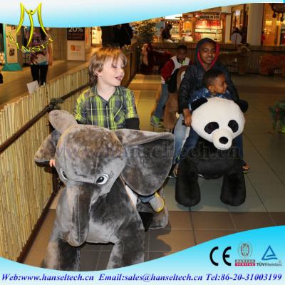 China Hansel   fast profits coin operated amusement park ride on toys plush motorized animals for sale