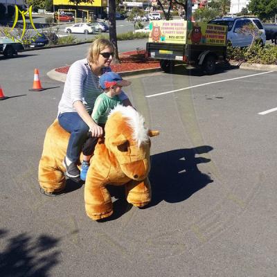 China Hansel amusement carnival rides and battery animal plush rides with fairground plush animal scooter for mall for sale
