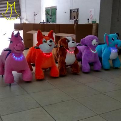 China Hansel plush stuffed toy car motorized plush riding animals for sale