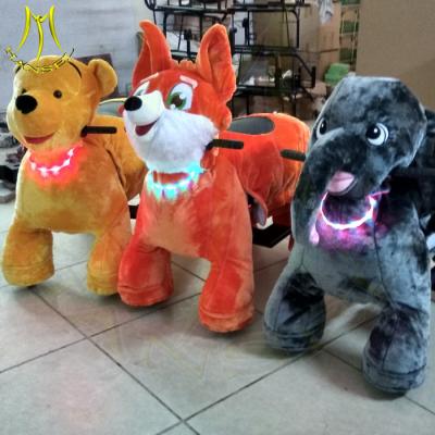 China Hansel amusement park games ride on plush electric animal scooter for sale