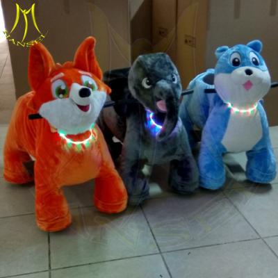 China Hansel 2018 shopping mall electronic battery powered plush animal scooter for mall for sale