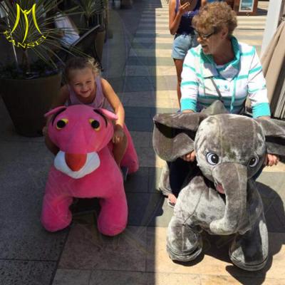 China Hansel outdoor electric ride on walking horse toy children ride on plush animal for sale