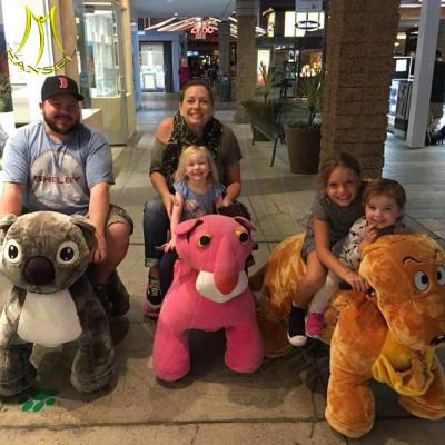 China Hansel amusement rides plush motorized horse on wheels for amusement park for sale