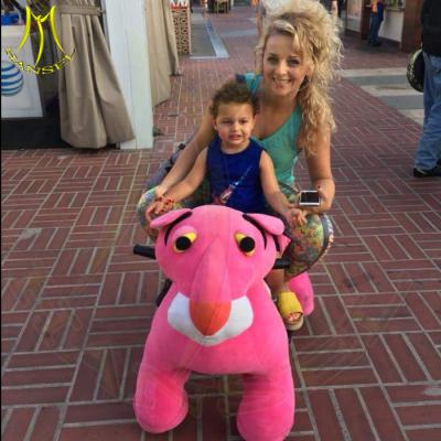 China Hansel amusement park indoor games stuffed electric ride on animals for sale