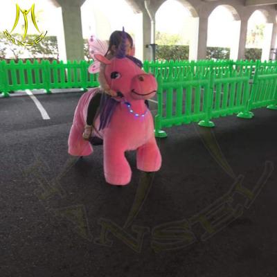China Hansel battery operated kiddy rides plush riding animals,kids ride on animal toy for sale