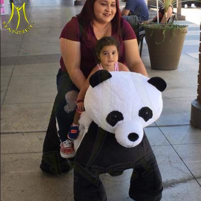 China Hansel entertainment children electric 4 wheels motorized plush animal ride for mall for sale