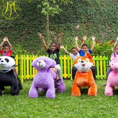 China Hansel  cheap indoor coin operated plush animals amusement park toys zippy rides for sale