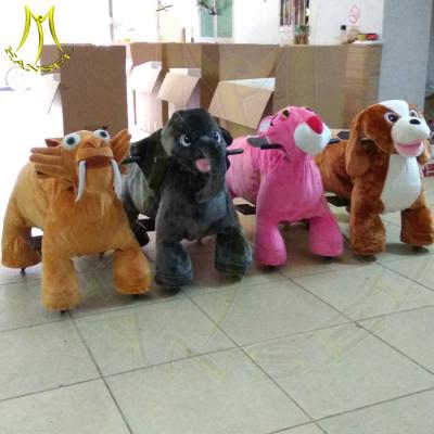 China Hansel latest outdoor coin operated plush animal ride for amusement park for sale