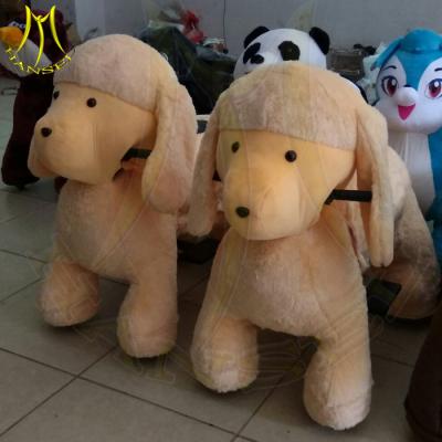 China Hansel wholesale battery powered animal toy plush electrical animal ride for kid for sale