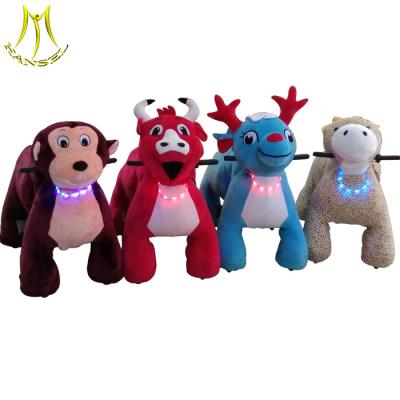 China Hansel park kids walking battery ride on plush animals for entertainment for sale