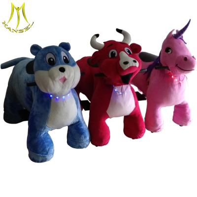 China Hansel plush four wheel zippy battery animal kids electric rides on animal for sale