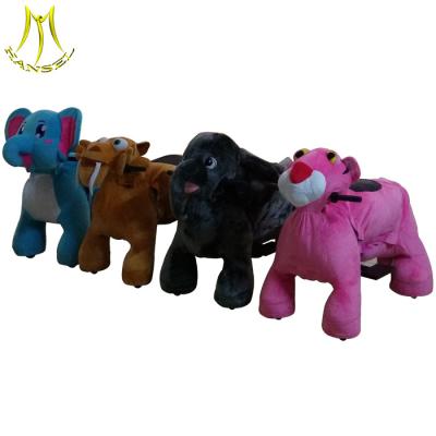 China Hansel 4 wheel zippy battery animal kids electric ride on plush animal for park for sale