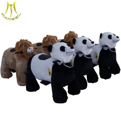 China Hansel amusement park stuffed electric battery operated ride animals on wheels for sale