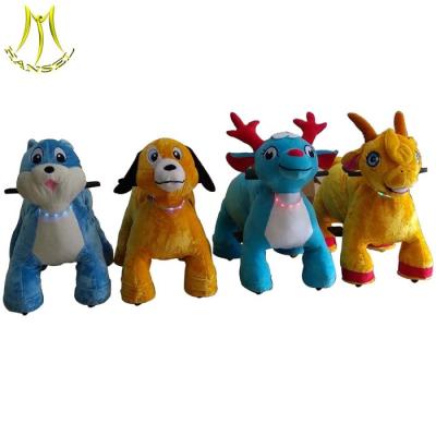 China Hansel hot selling coin operated electric plush motorized animals for park for sale