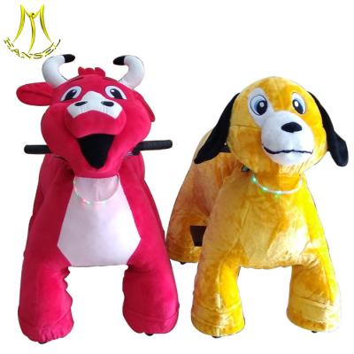China Hansel high quality motorized electrics plush animal joy rides for mall for sale