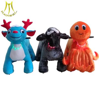 China Hansel  best quality new motorized plush riding animal for children for sale