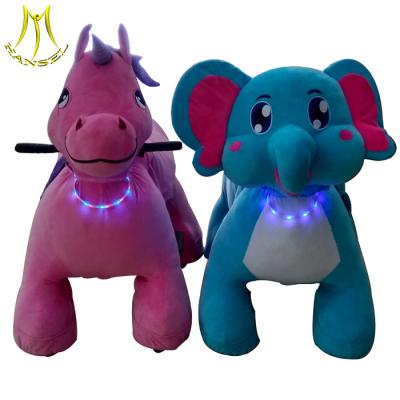 China Hansel amusement plush covers animal zoo scooter kids ride on toys at mall for sale