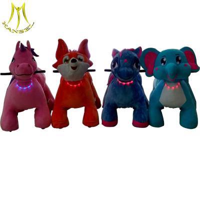 China Hansel walking coin operated ride toys plush horse safari rides for playground for sale