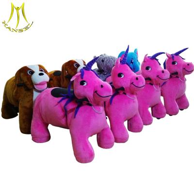 China Hansel kiddie ride on motorized walking toy unicorn animals scooter for sale for sale