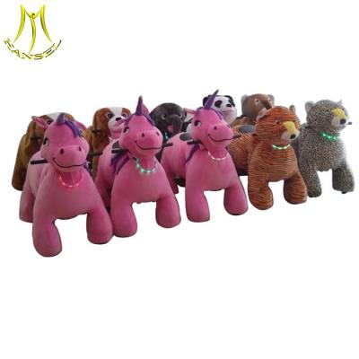 China Hansel entertainment stuffed animal electric ride on furry animal for sale