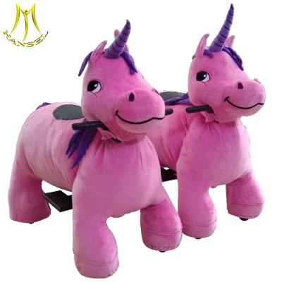 China Hansel Children's walking horse toy electric plush motorized riding animals for sale