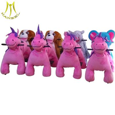 China Hansel attractive coin operated stuffed electronic riding animal toys for sale