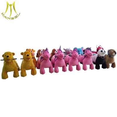 China Hansel Wholesale mall electronic games plush electronic animal rides for sale