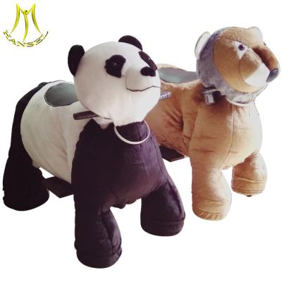 China Hansel electronic games mall animal rides stuffed plush riding animals for sale