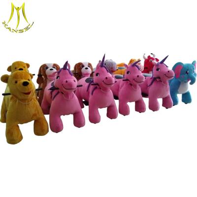 China Hansel stuffed walking zoo ride coin operated game kiddy animal toy rides for sale