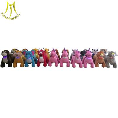 China Hansel 2018 battery powered indoor plush animal electric scooter for malls for sale