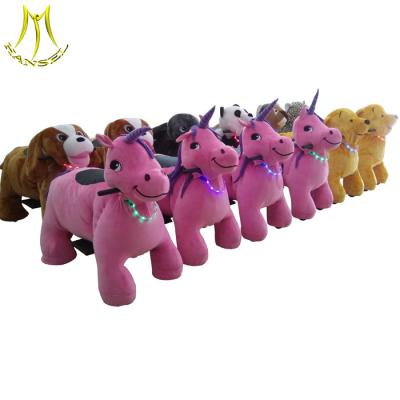 China Hansel battery powered large amusement park ride on furry animals for sale