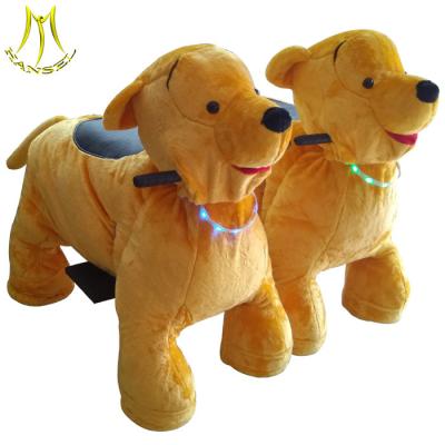 China Hansel amusement electrical stuffed animals kiddie ride on bear car for park for sale