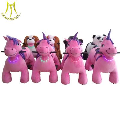 China Hansel outdoor electronic kids coin operated ride on stuffed animal scooter for sale