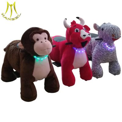 China Hansel wholesale children rides stuffed electric ride motorized animals for sale
