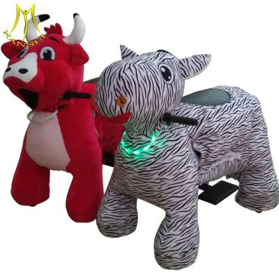 China Hansel fun park electronic walking plush animal scooter amusement ride for sale