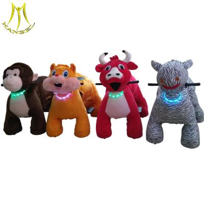 China Hansel outdoor playground game machine children plush ride on animal toy car for sale