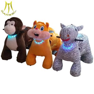 China Hansel China walking commercial amusement kiddie ride on electric plush animal for sale