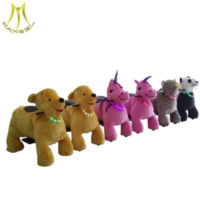 China Hansel popular small kids toy rides electric stuffed animals adults can ride for sale
