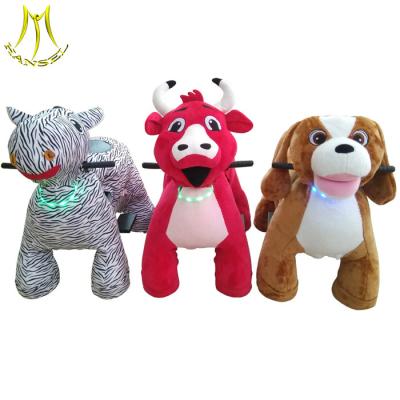 China Hansel amusement park electric animal ride stuffed kids battery rides for sale