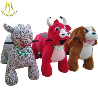 China Hansel high quality walking animal toy kiddie ride on plush animal ride for sale