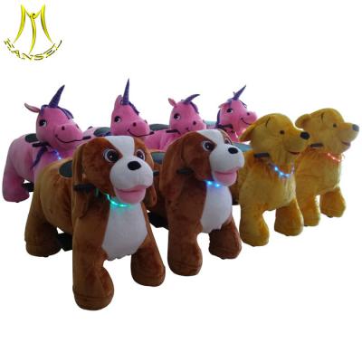China Hansel high quality plush animal design electric kids stuffed animal ride for sale