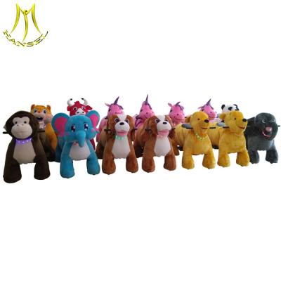 China Hansel electric mountable plush motorized animal for shopping mall for sale